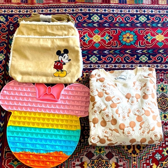 Disney | Toys | Disney Bundle Of 3 New Mickeyminnie Bag Xl Top Large ...